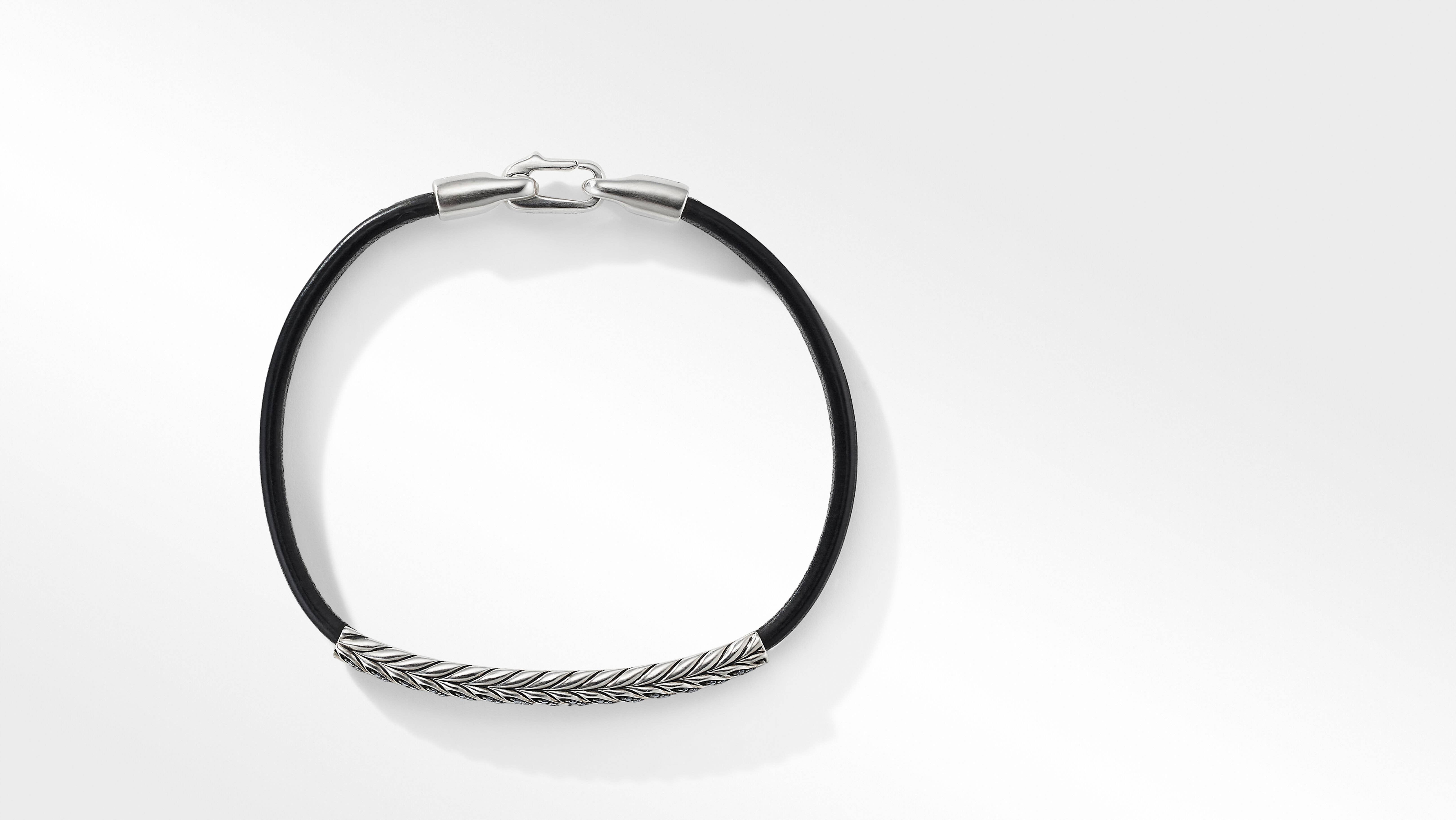 David Yurman Armory Black Leather Bracelet - munimoro.gob.pe